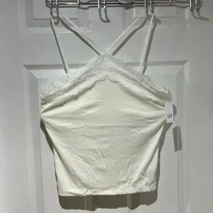 GAP | Tops | Gap Rib Lace Halter Cami | Poshmark